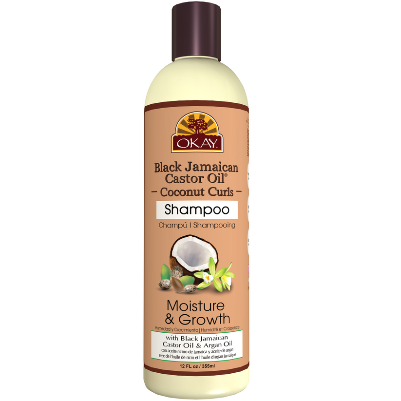 OKAY Black Jamaican Castor Oil with Coconut Shampoo, 12oz - 4th Ave Market